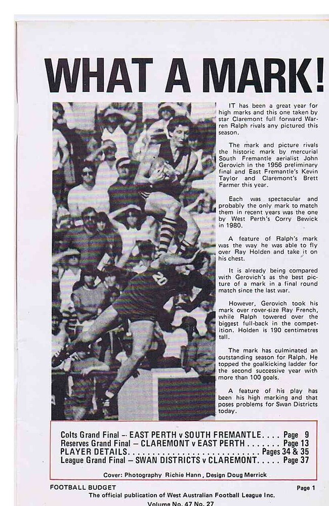 Vale Warren Ralph - Breaking News - OzFootball.com - AFL Community ...